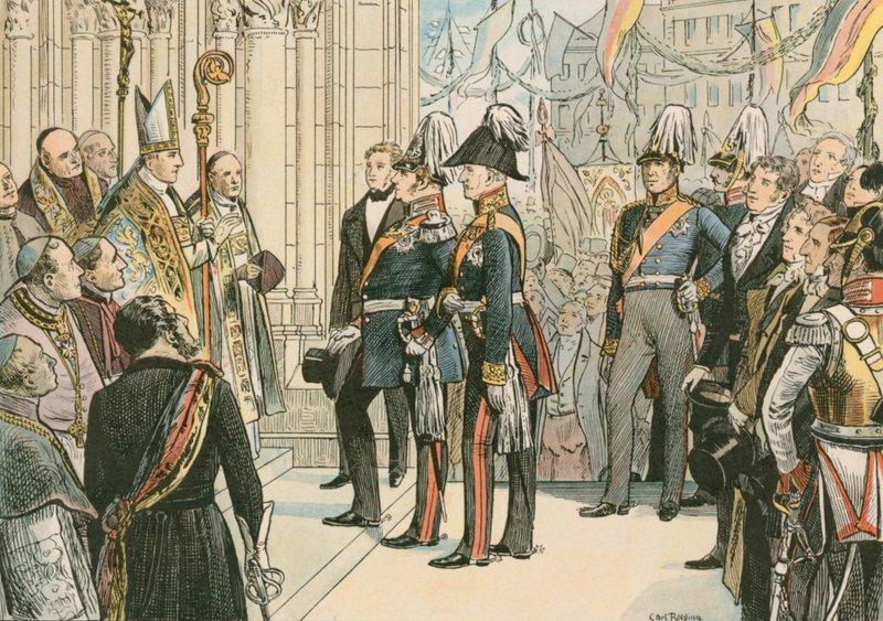 Friedrich Wilhelm IV., König von Preußen, am Kölner Dom, 1848
