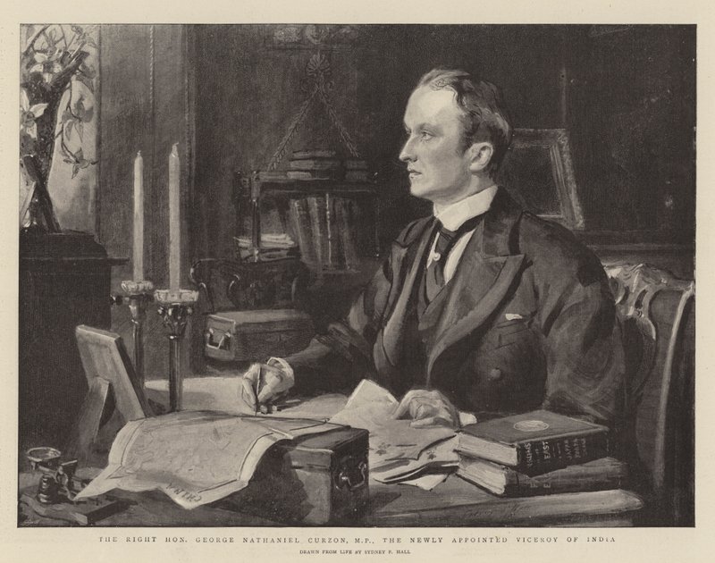Der ehrenwerte George Nathaniel Curzon, MP, der neu ernannte Vizekönig ...