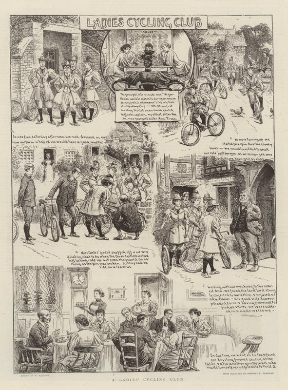 Ein Damen-Radfahrclub von William Ralston: Kunstdruck