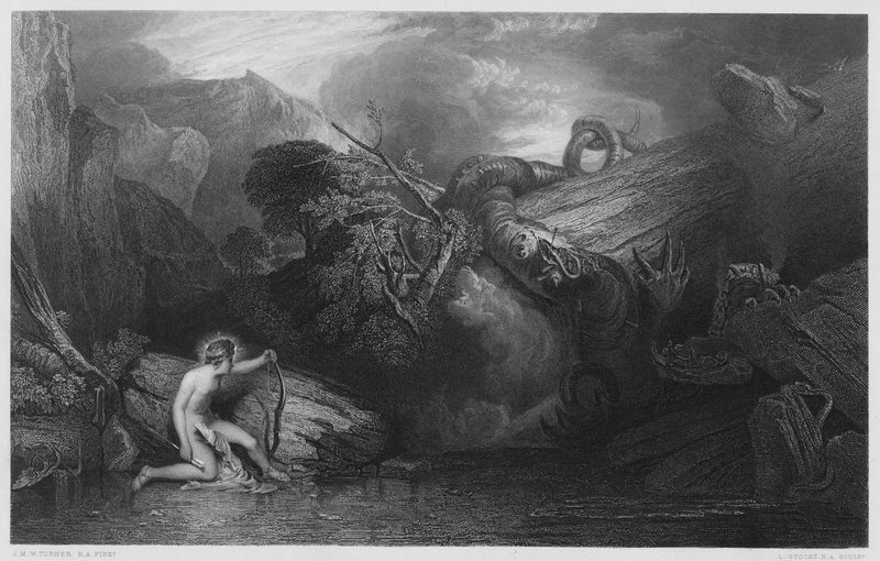 Apollo tötet den Python, aus dem Bild in der National Gallery